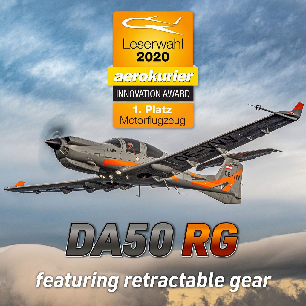 Le DA50 RG reçoit le Prix de l'innovation 2020 Aerokurier | ATA by ...